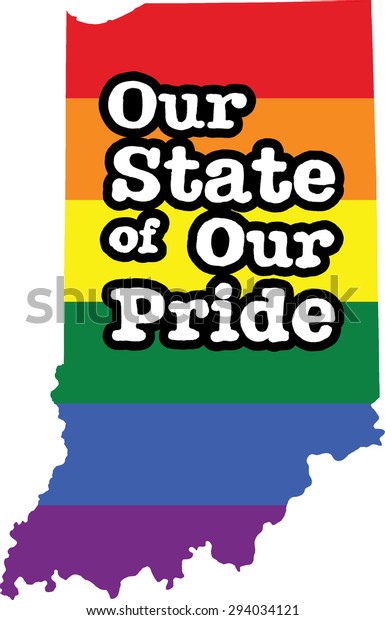 Indiana Gay Pride Vector State Sign Stock Vector (Royalty Free ...