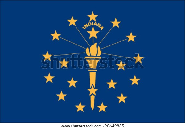 Indiana State Flag Stock Vector (Royalty Free) 90649885