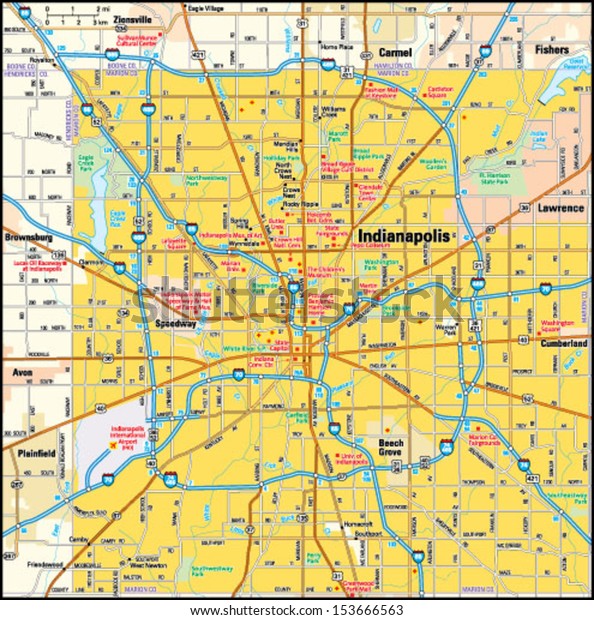 Indianapolis, Indiana area map
