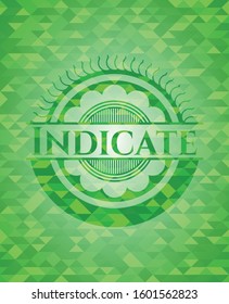 Indicate Green Emblem Triangle Mosaic Background Stock Vector (Royalty ...