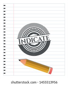 Indicate Pencil Effect Vector Illustration Detailed Stock Vector ...