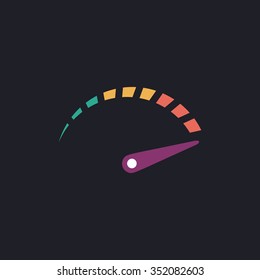 Indicator Color Vector Icon On Dark Stock Vector (Royalty Free ...