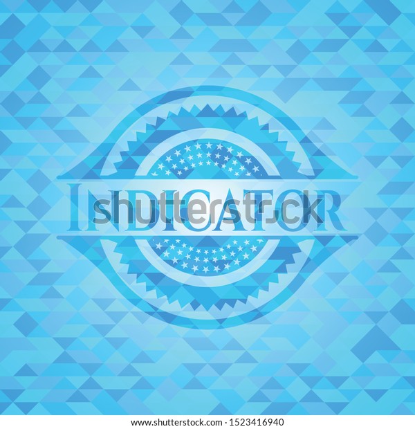 Indicator Light Blue Emblem Mosaic Background Stock Vector (Royalty ...