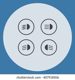 Indicator Lights On Car Dashboard Icon Stock Vector (Royalty Free ...