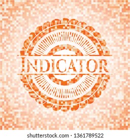 Indicator Orange Mosaic Emblem Background Stock Vector (Royalty Free ...