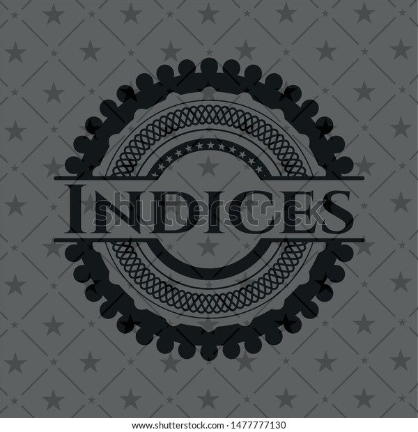 Indices Black Badge Vector Illustration Detailed Stock Vector (Royalty ...