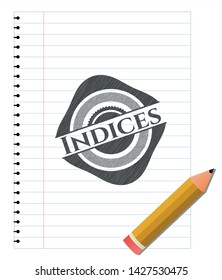 Indices Draw Pencil Effect Vector Illustration Stock Vector (Royalty ...