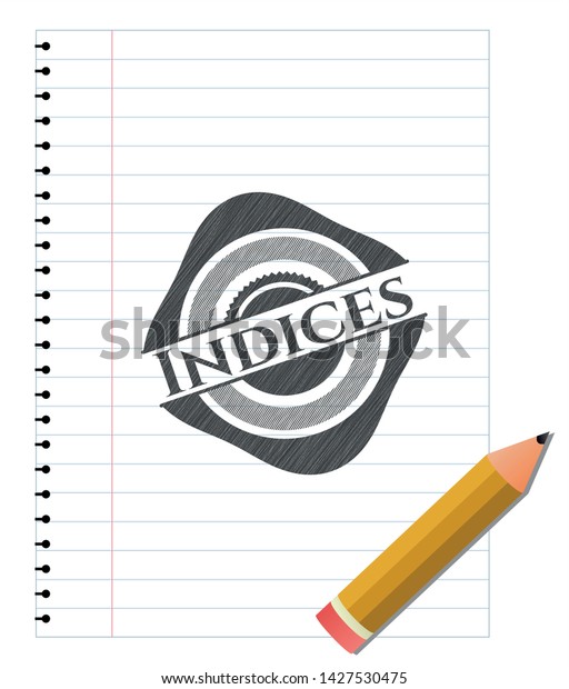 Indices Draw Pencil Effect Vector Illustration Stock Vector (Royalty ...