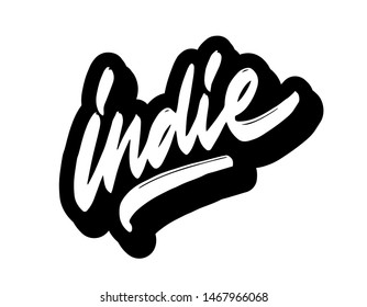 Indie Lettering Vector Calligraphy Hand Lettering Stock Vector (Royalty ...