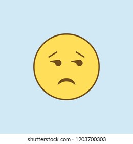 Indifference Colored Emoji Sticker Icon Element Stock Illustration ...