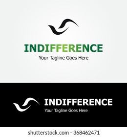 Indifference Abstract Vector Logo Design Template Stock Vector (Royalty ...