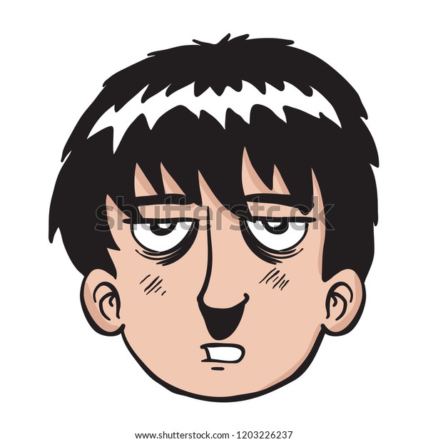 Indifferent Face Cartoon Illustration Isolated On Stock Vector (Royalty ...