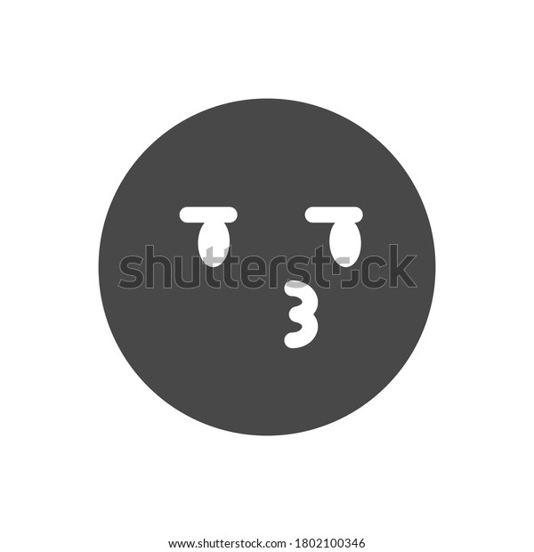Indifferent Face Flat Emoji Icon Stock Vector (Royalty Free) 1802100346 ...