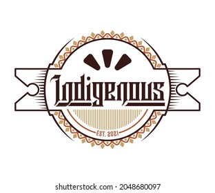 Indigenous Vintage Label Design Vector Stock Vector (Royalty Free ...