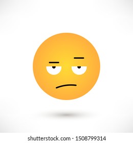 Angry Emoticon Trandy Flat Style Evil Stock Vector (Royalty Free ...