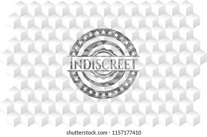 Indiscreet Grey Emblem Geometric Cube White Stock Vector (Royalty Free ...