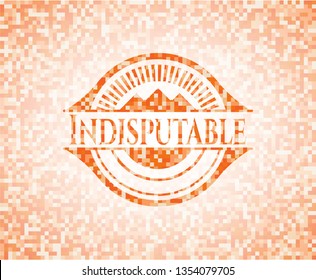 Abandon Abstract Orange Mosaic Emblem Background Stock Vector (Royalty ...