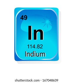 Elemento químico indio con número atómico,: vector de stock (libre de ...