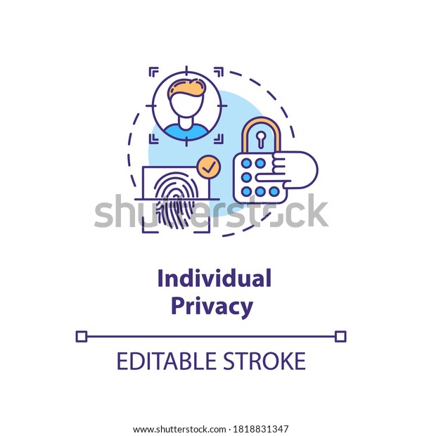Individual Privacy Concept Icon Personal Information Stock Vector ...