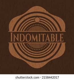 Indomitable Wooden Emblem Vector Illustration Stock Vector (Royalty ...