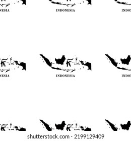 Indonesia Country Map Seamless Pattern Black Stock Vector (Royalty Free ...