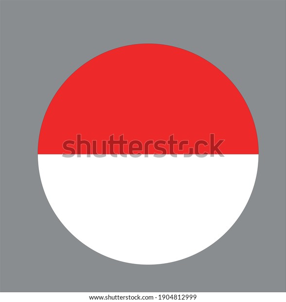 Indonesia Flag Circle Flat Style Icon Stock Vector (Royalty Free ...
