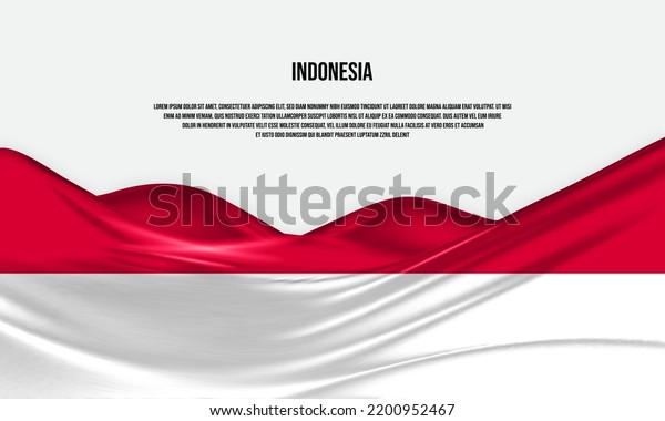 Indonesia Flag Design Waving Indonesian Flag Stock Vector (Royalty Free ...