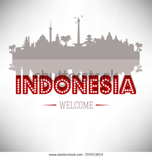 Indonesia Greeting Card Vector Design Stock Vector (Royalty Free ...