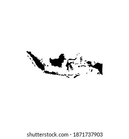 Indonesia Map Black White Vector Stock Vector (Royalty Free) 1871737903 ...