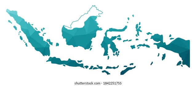 Indonesia Map Colour Vector Image Stock Vector (Royalty Free ...