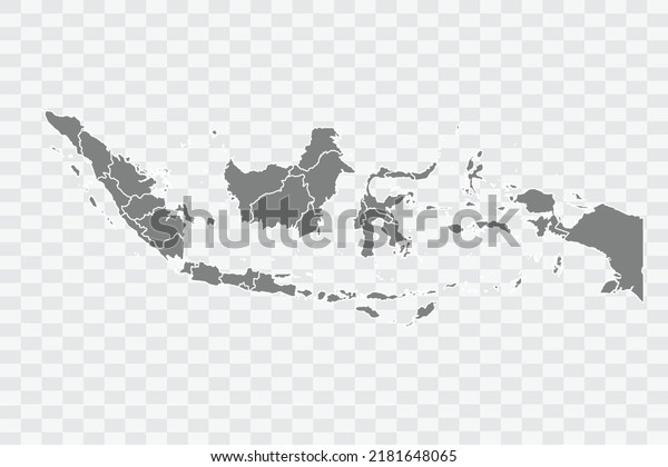 Indonesia Map Grey Color On White: vetor stock (livre de direitos ...