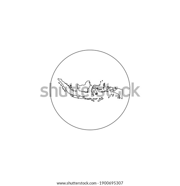 Indonesia Map Illustration Icon Symbol App Stock Vector (Royalty Free ...
