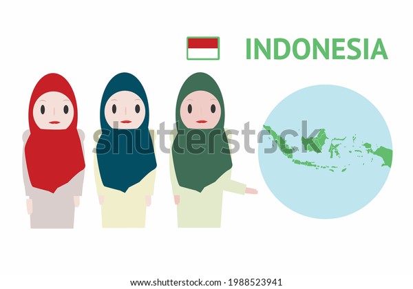 Indonesia Map People Vector Stock Vector (Royalty Free) 1988523941 ...