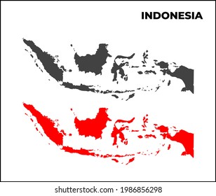 Indonesia Map Silhouette Indonesia Map Maps Stock Vector (Royalty Free ...