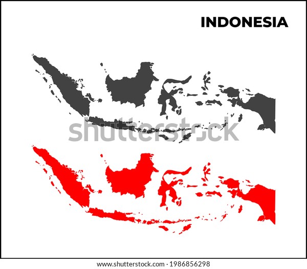 Indonesia Map Silhouette Indonesia Map Maps Stock Vector (Royalty Free ...