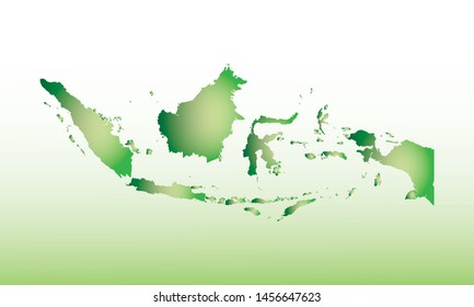Indonesia Map Using Green Color Dark Stock Vector (Royalty Free ...