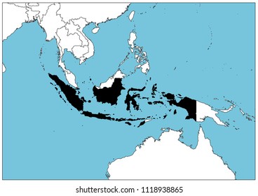 Indonesia Map Wallpaper Map Geography Stock Vector (Royalty Free ...
