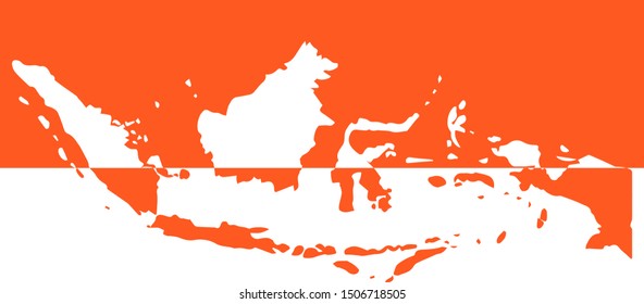 Indonesia Maps Flag Colors Stock Vector (Royalty Free) 1506718505 ...