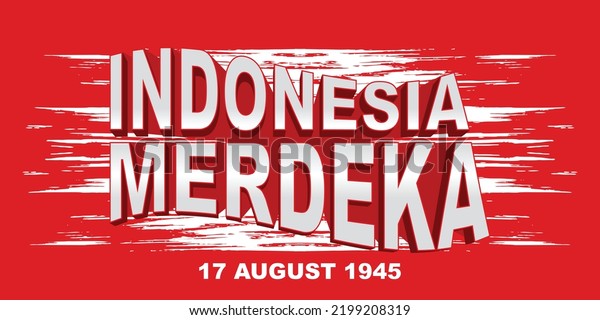 Indonesia Merdeka Background Banner Flag Stock Vector (Royalty Free ...