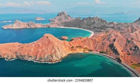 Indonesia Tropical Archipelago Stock Vector (Royalty Free) 2196833807 ...
