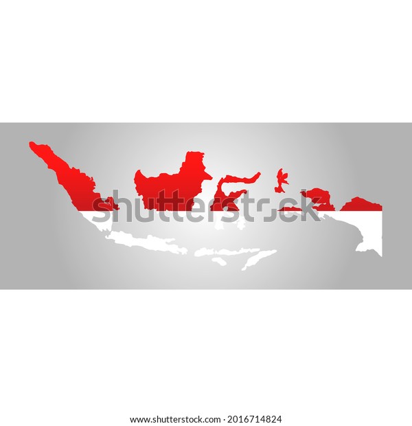 Indonesia Vector Illustration Territory Indonesia Red Stock Vector ...