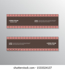 Indonesian Batik Banner Template Vector Template Stock Vector (Royalty ...