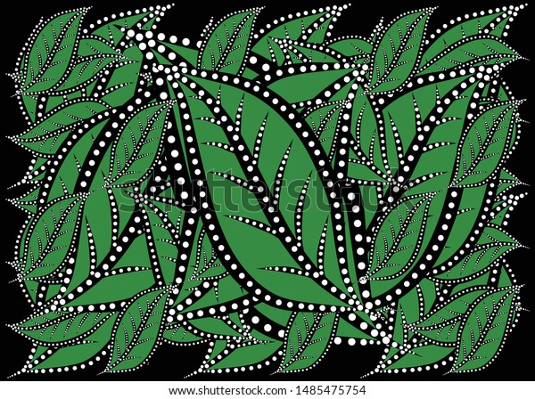 Indonesian Batik Beautiful Leaf Motif Stock Vector (Royalty Free ...