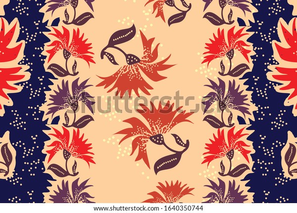 Indonesian Batik Coloring Technique On Fabrics Stock Vector (Royalty ...