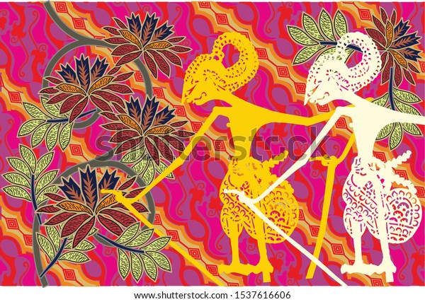 Indonesian Batik Designs Flora Puppet Motifs Stock Vector (Royalty Free ...
