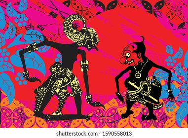 Indonesian Batik Designs Puppet Motifs Combined Stock Vector (Royalty ...