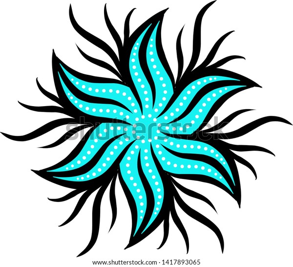 Indonesian Batik Flower Motif Vector Illustration Stock Vector (Royalty ...