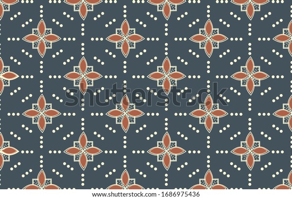 Indonesian Batik Motifs Very Typical Repetition: เวกเตอร์สต็อก (ปลอดค่า ...