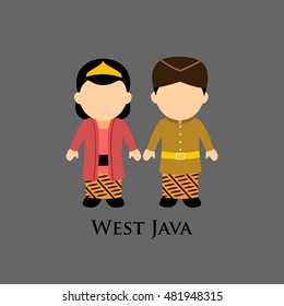 Indonesian Boys Girls West Java Traditional Stock Vector (Royalty Free ...