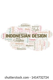 Indonesian Design Word Cloud Wordcloud Made Stock Vector (Royalty Free ...